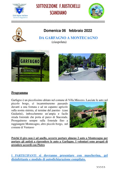 Ciaspolata da Garfagno a Montecagno :: cai-scandiano
